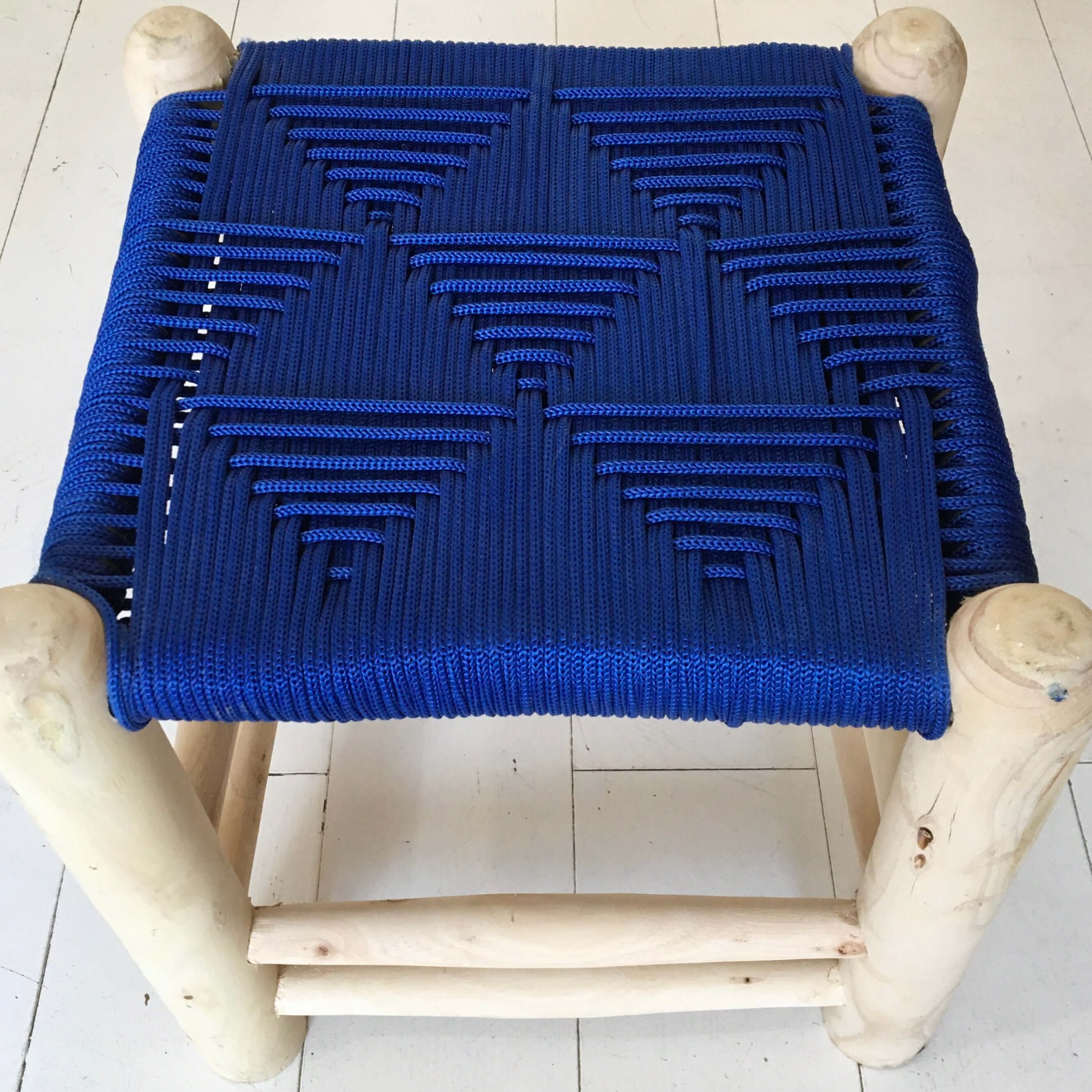 Nylon Rope Stool - Majorelle Blue